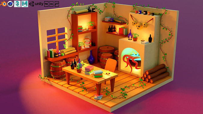 magic laboratory free VR / AR / low-poly 3D model | CGTrader