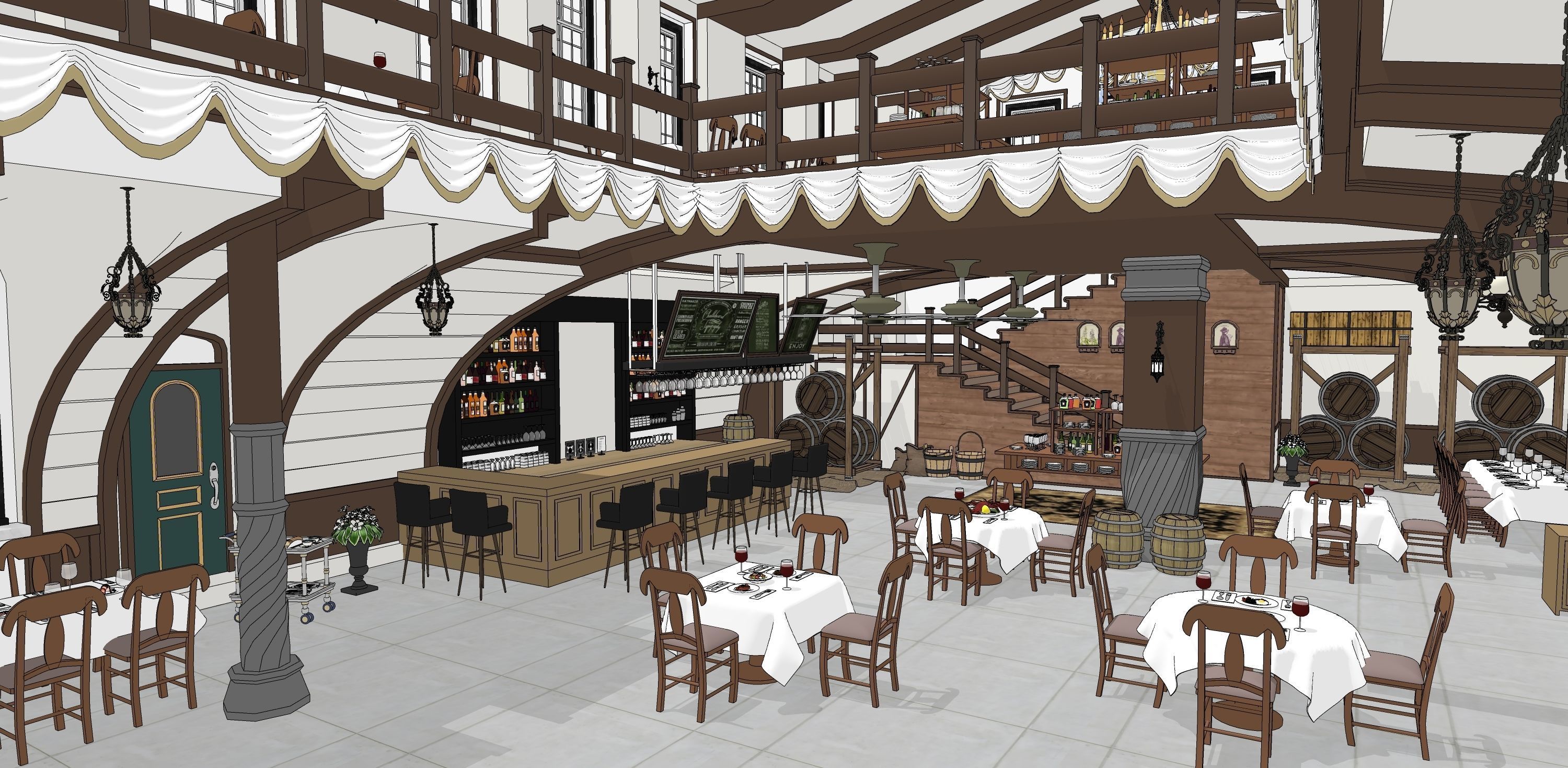 Fantasy Restaurant 3D model | CGTrader