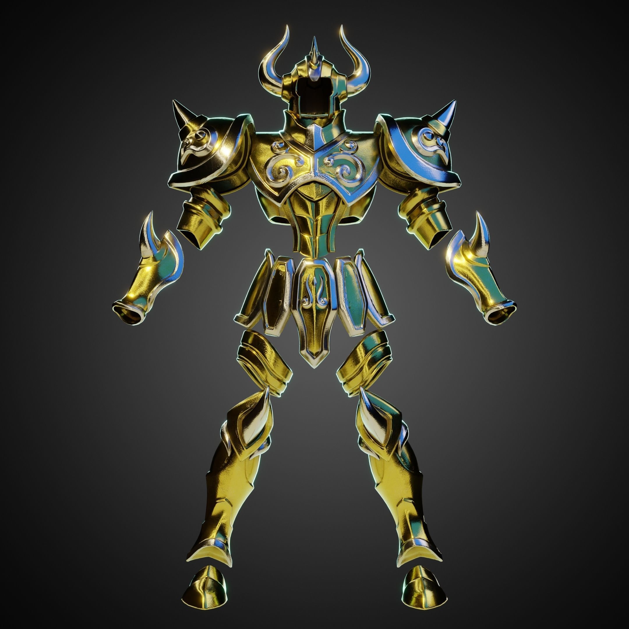 Saint Seiya Taurus Aldebaran Helmet and Armor for Cosplay 3D Model ...