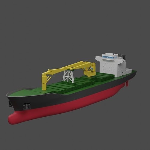 Cargo ship Miniature 3D model 3D printable | CGTrader