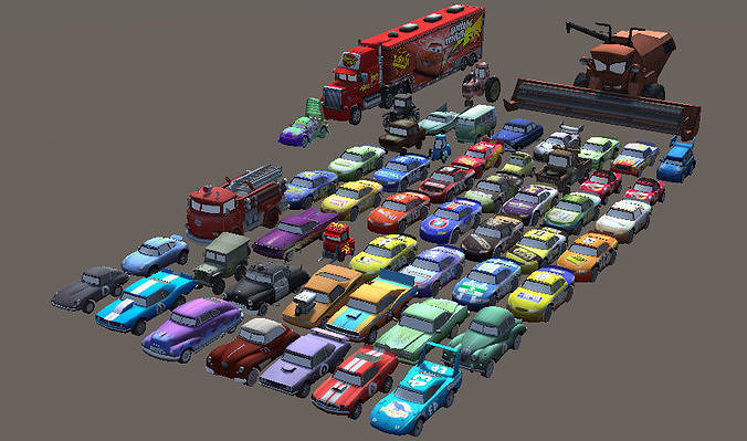disney cars pack free 3D model | CGTrader
