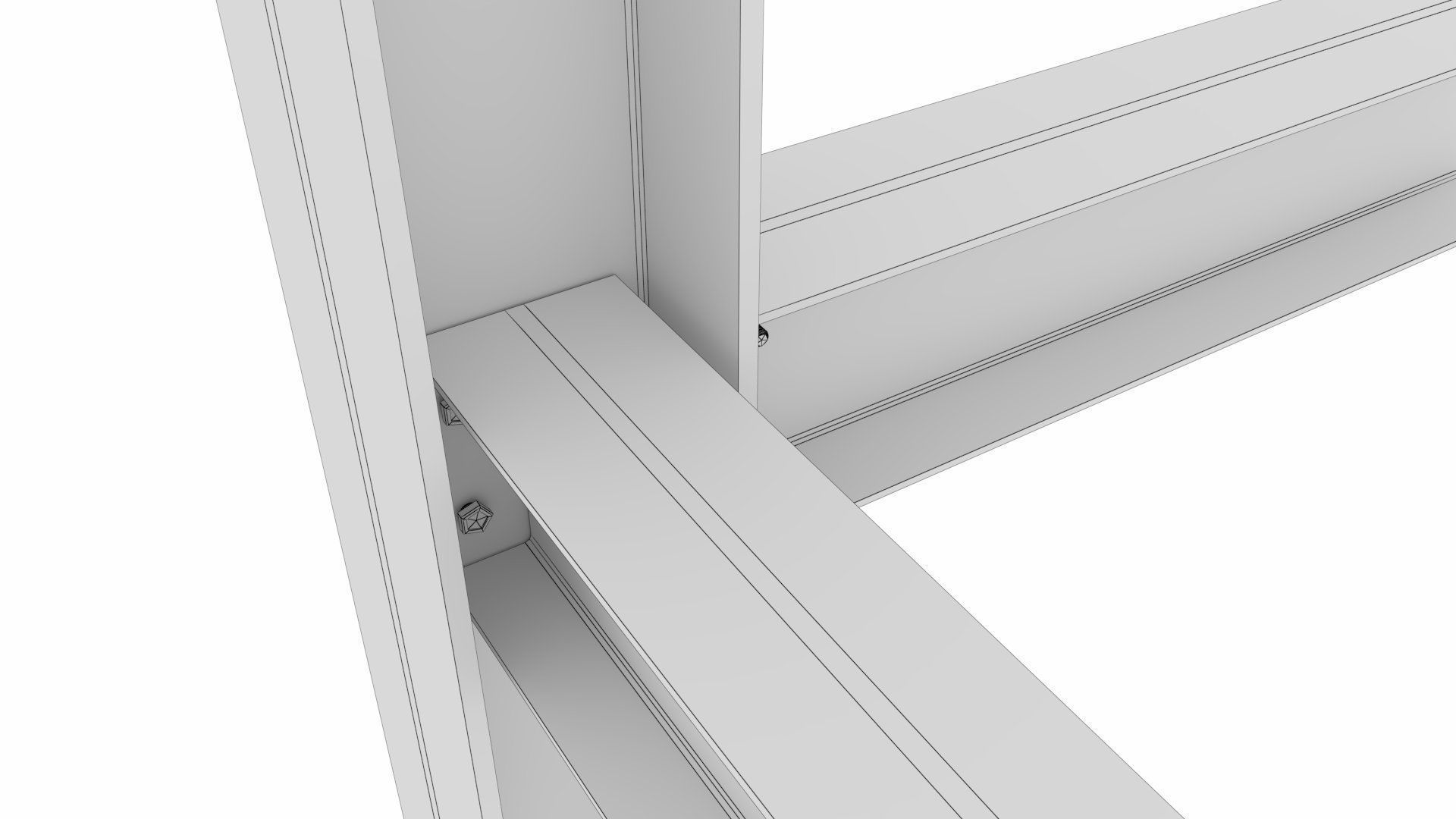 3D model Steel Girder Frame Structure With Bolts VR / AR / low-poly ...