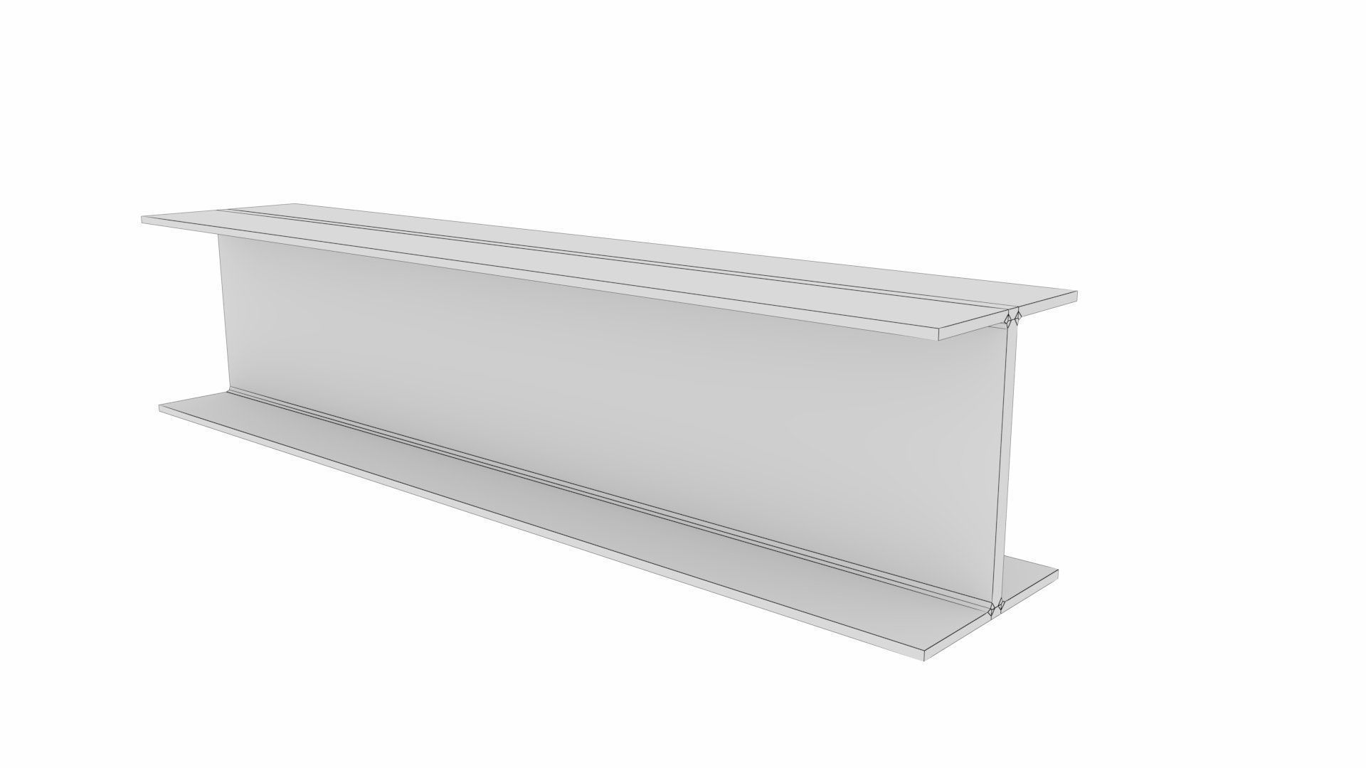 3D model Steel Girder Frame Structure With Bolts VR / AR / low-poly ...