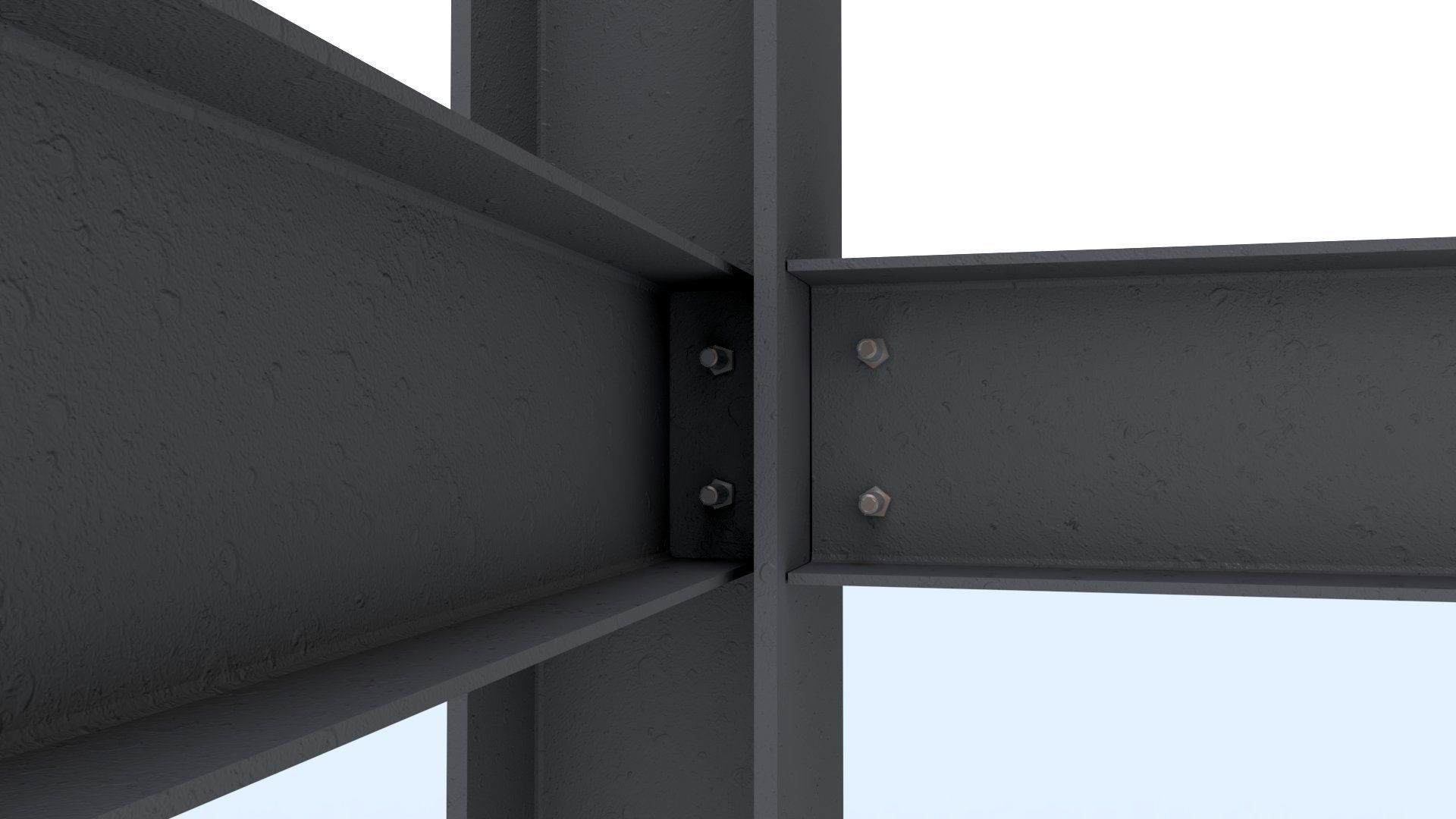 3D model Steel Girder Frame Structure With Bolts VR / AR / low-poly ...
