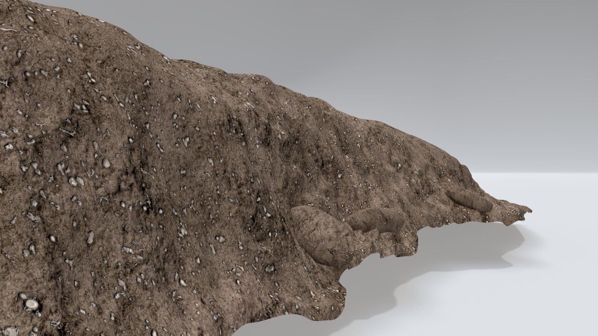 3D model Landscape Terrain Outcrop of Soil or Dirt and Rock VR / AR ...