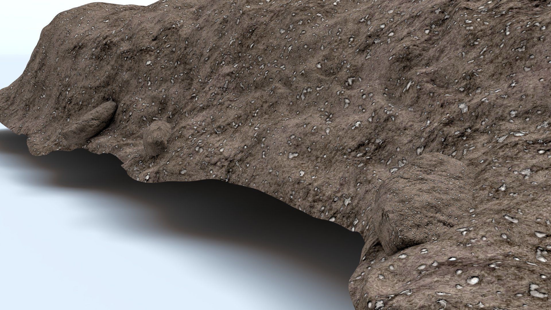 3D model Landscape Terrain Outcrop of Soil or Dirt and Rock VR / AR ...