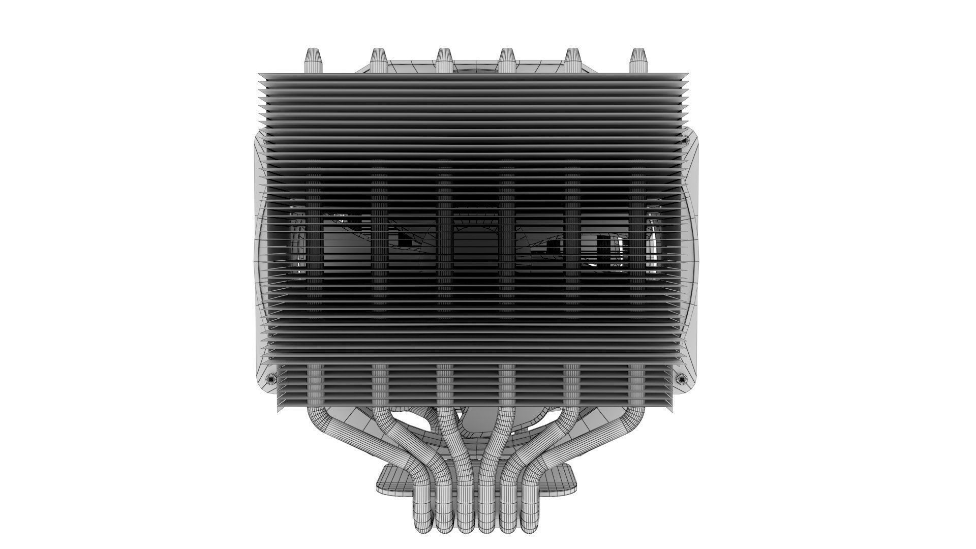 3D model Dual Fan CPU Cooler - Noctua design VR / AR / low-poly | CGTrader