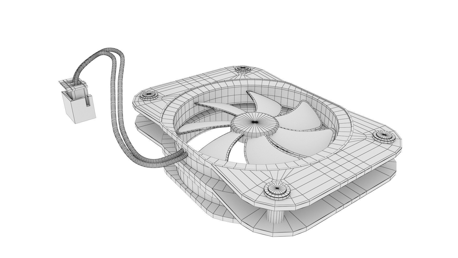 3D model Computer Fan - cooling fan for inside a computer case VR / AR ...