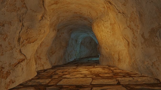 3D model Cave-Tunnel VR / AR / low-poly | CGTrader