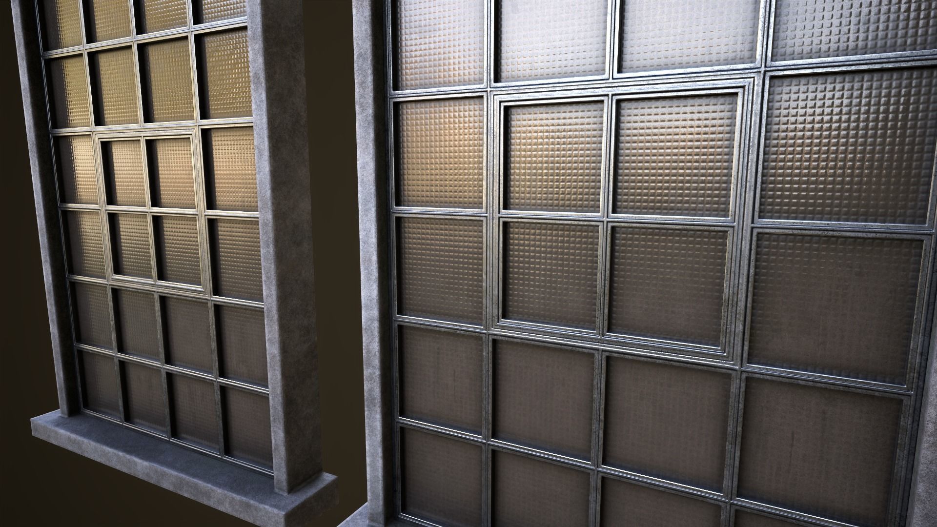 3D model Set of industrial windows VR / AR / low-poly | CGTrader