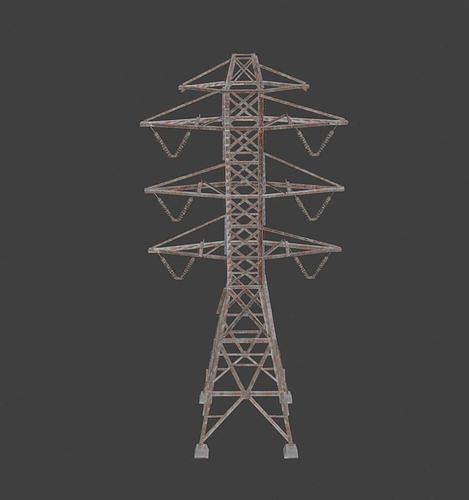 3D model electric tower VR / AR / low-poly | CGTrader