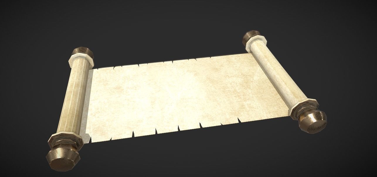 parchment 3D Model 3D model rigged | CGTrader