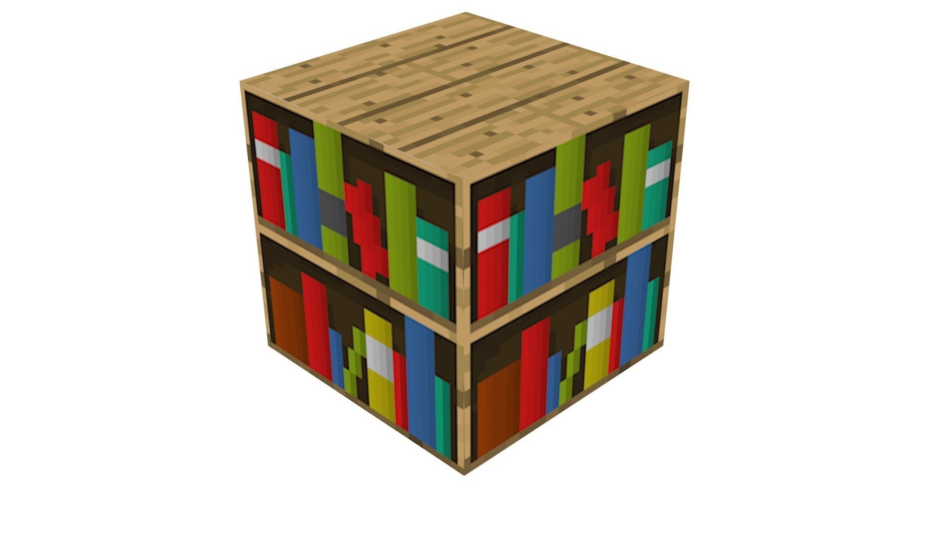 3D model Minecraft Bookshelves VR / AR / low-poly | CGTrader