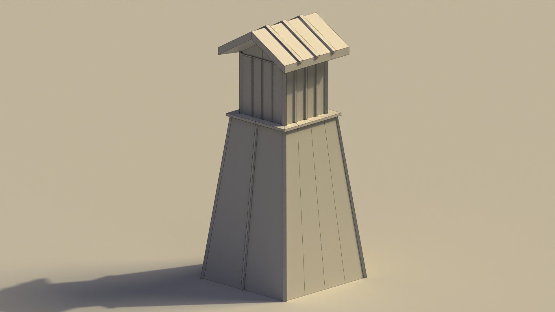 3D model Low Poly Japanese Lamp Post VR / AR / low-poly | CGTrader