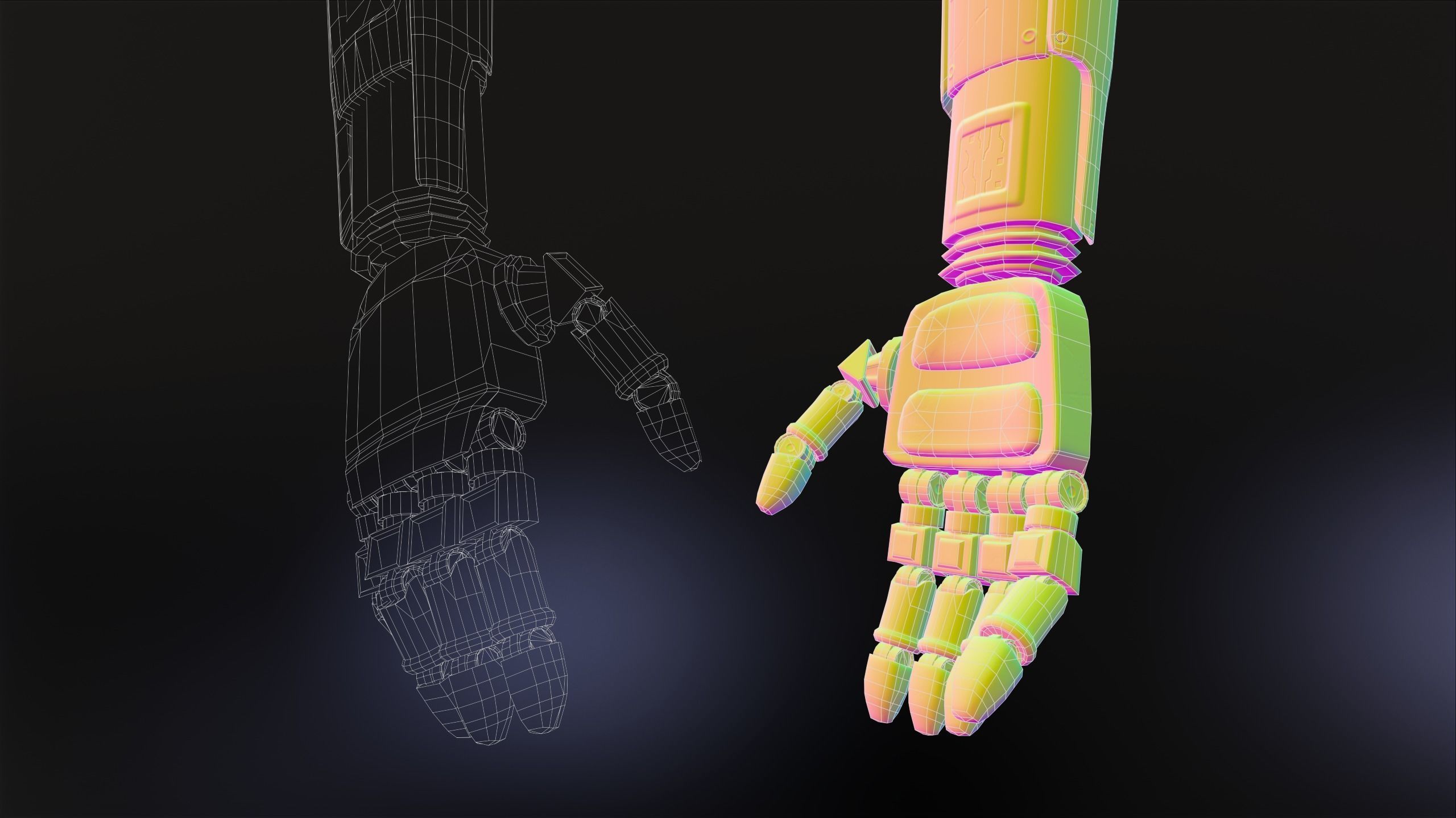 3D model Low poly metallic arm for game VR / AR / low-poly | CGTrader