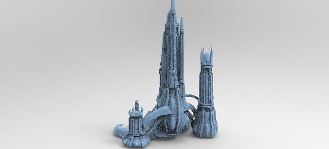 Castle bright Moon full Tower 3D model | CGTrader