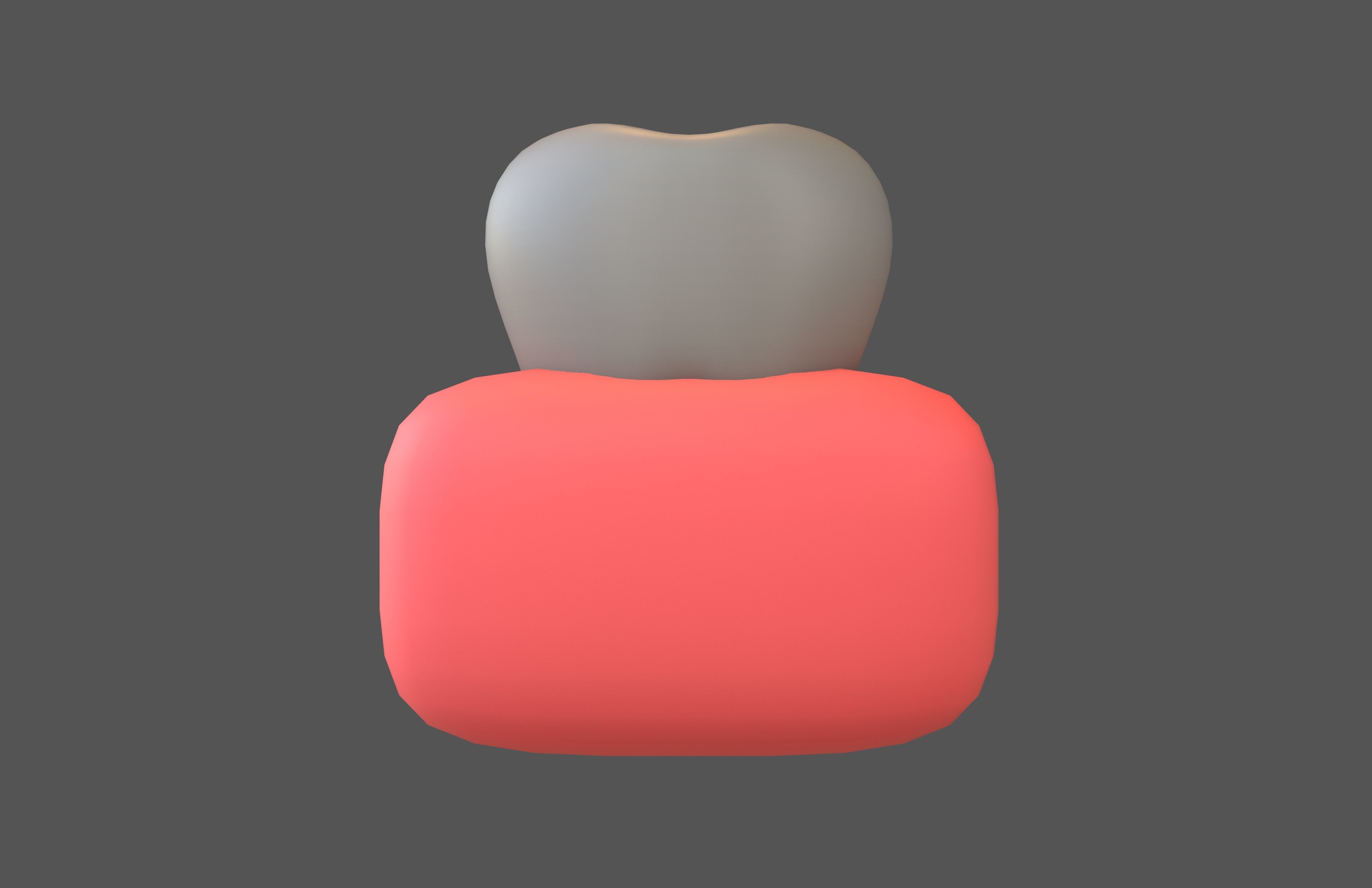 3D model Tooth With Gums Emoji v1 004 VR / AR / low-poly | CGTrader