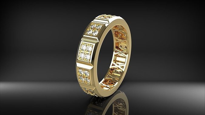 mini Square ring 3D model 3D printable | CGTrader