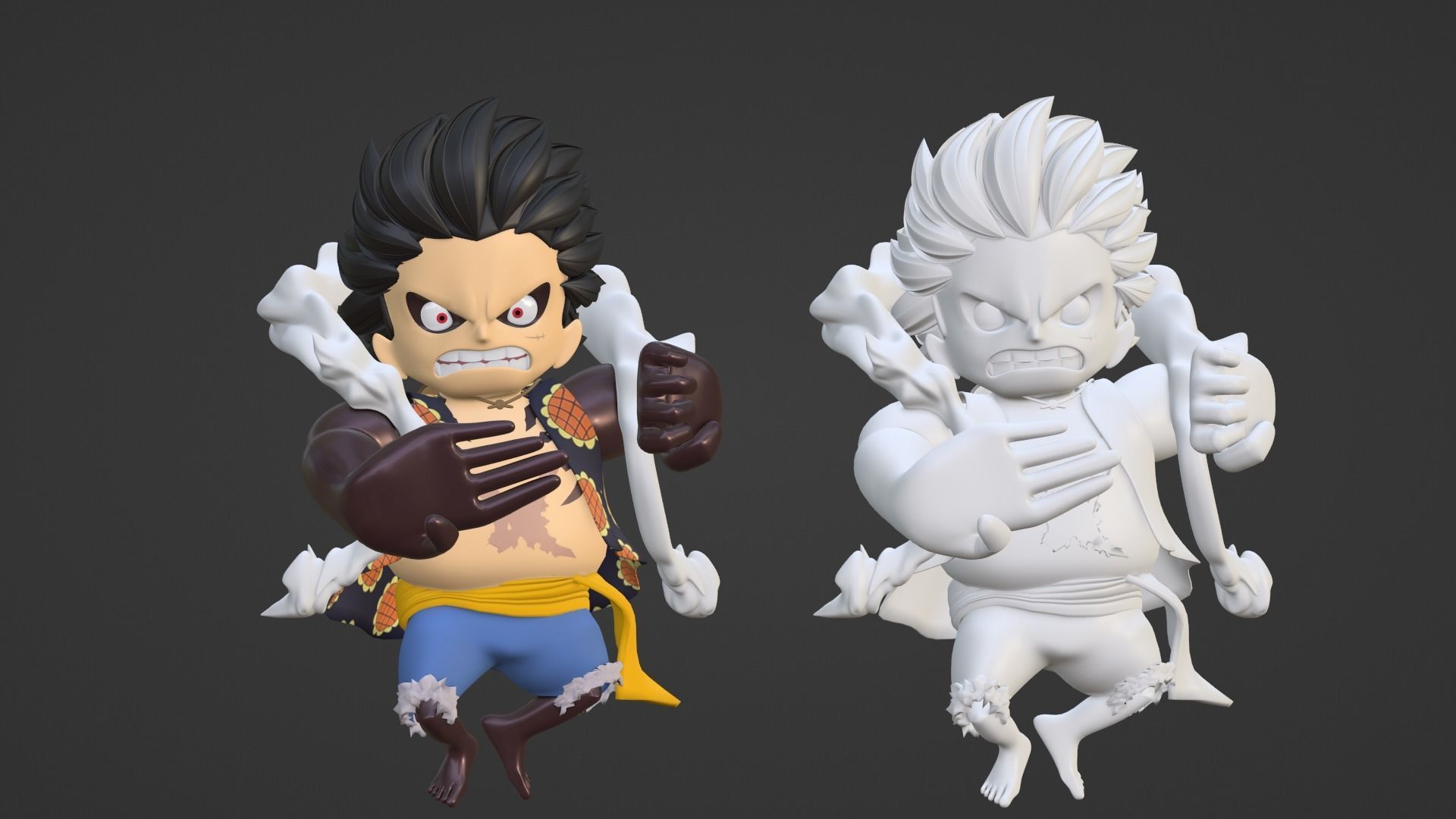 Luffy Gear4 SD - One Piece 3D model rigged | CGTrader