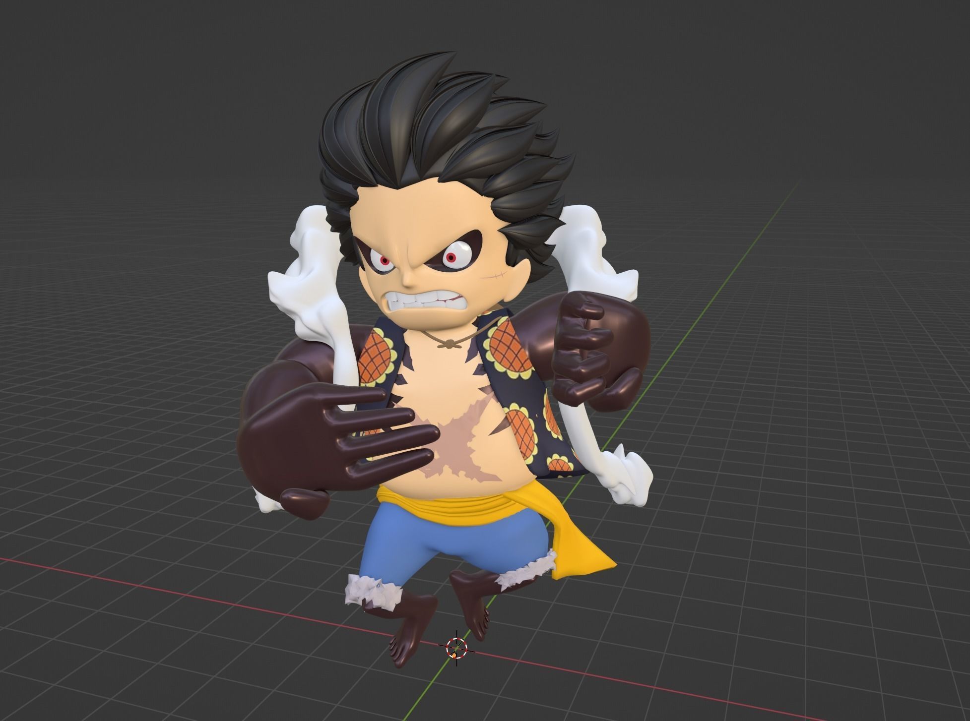 Luffy Gear4 SD - One Piece 3D model rigged | CGTrader