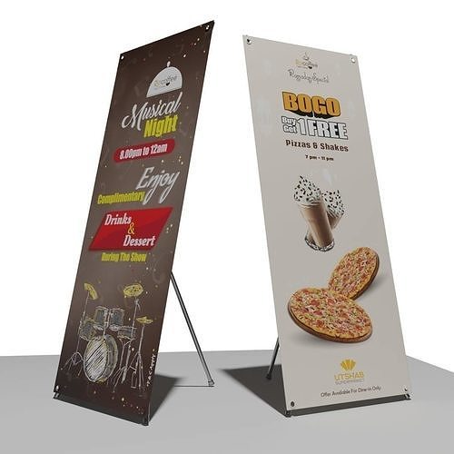 X Banner free VR / AR / low-poly 3D model | CGTrader