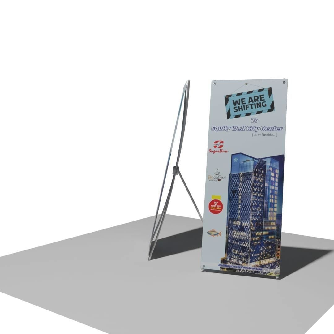 X Banner free VR / AR / low-poly 3D model | CGTrader