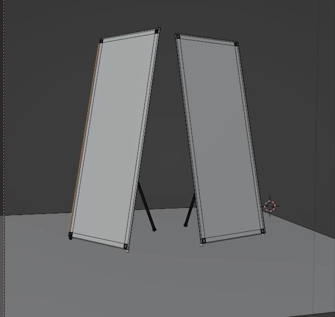 X Banner free VR / AR / low-poly 3D model | CGTrader