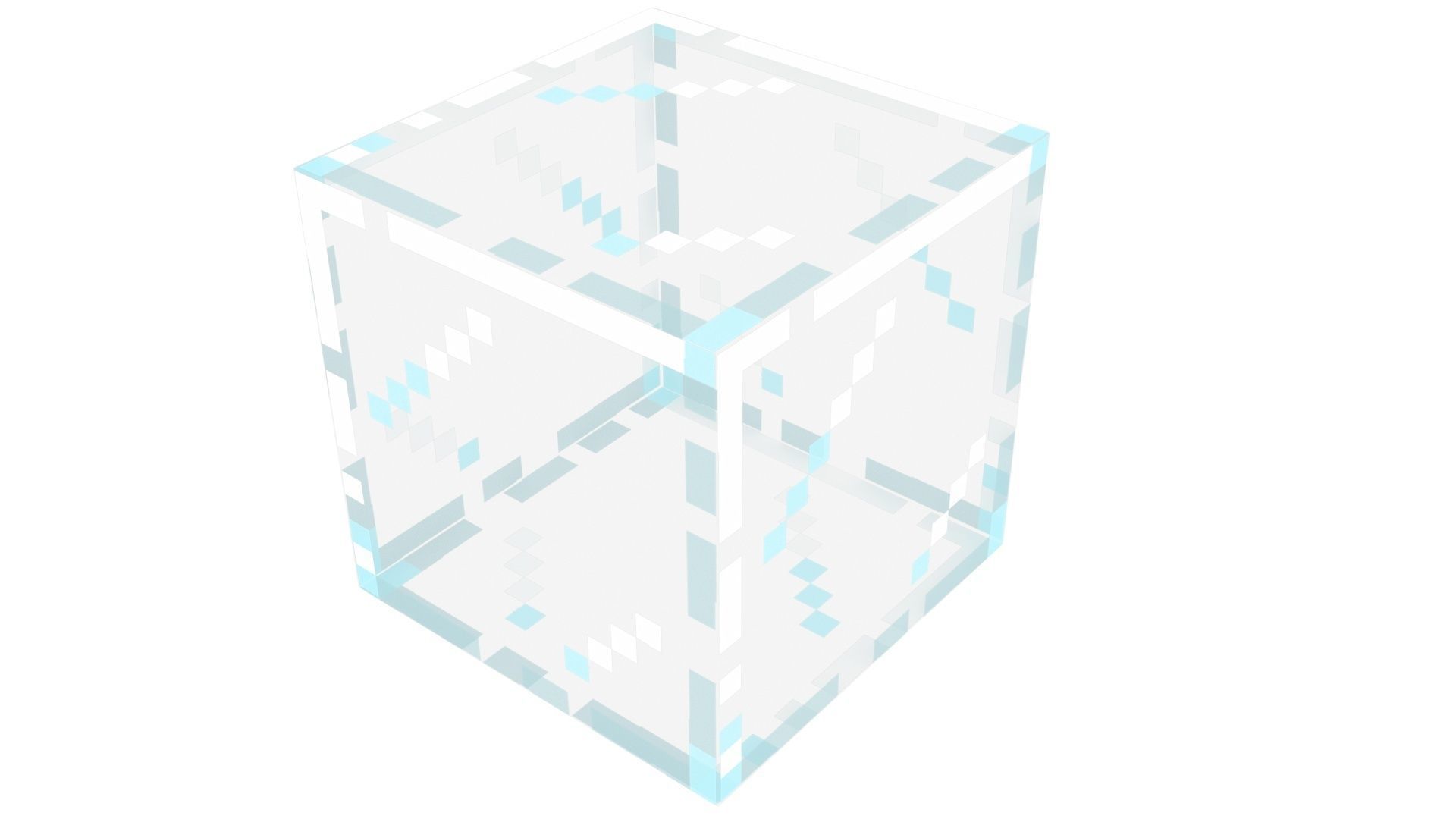 3D model Minecraft Glass Block VR / AR / low-poly | CGTrader