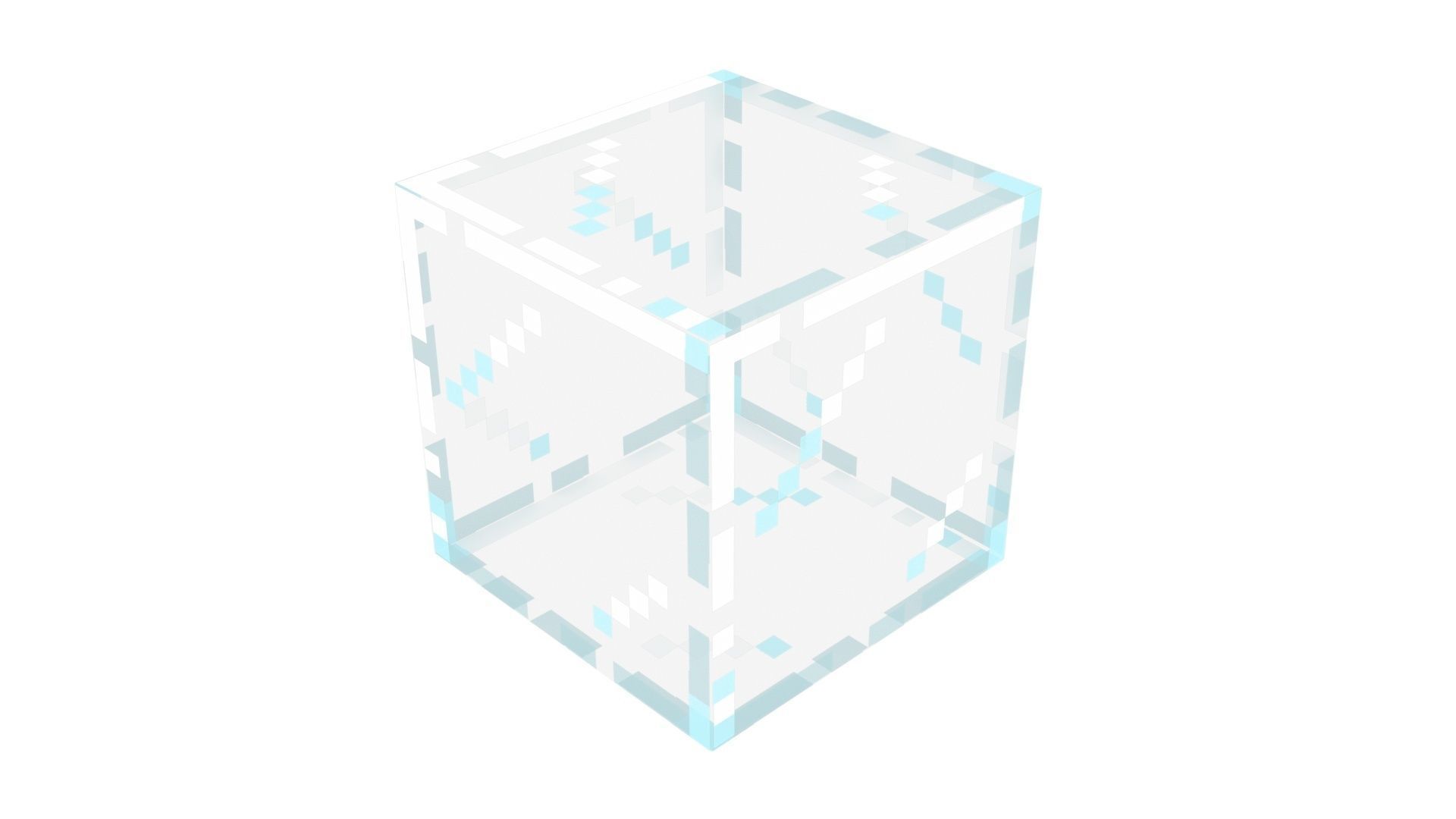 3D model Minecraft Glass Block VR / AR / low-poly | CGTrader