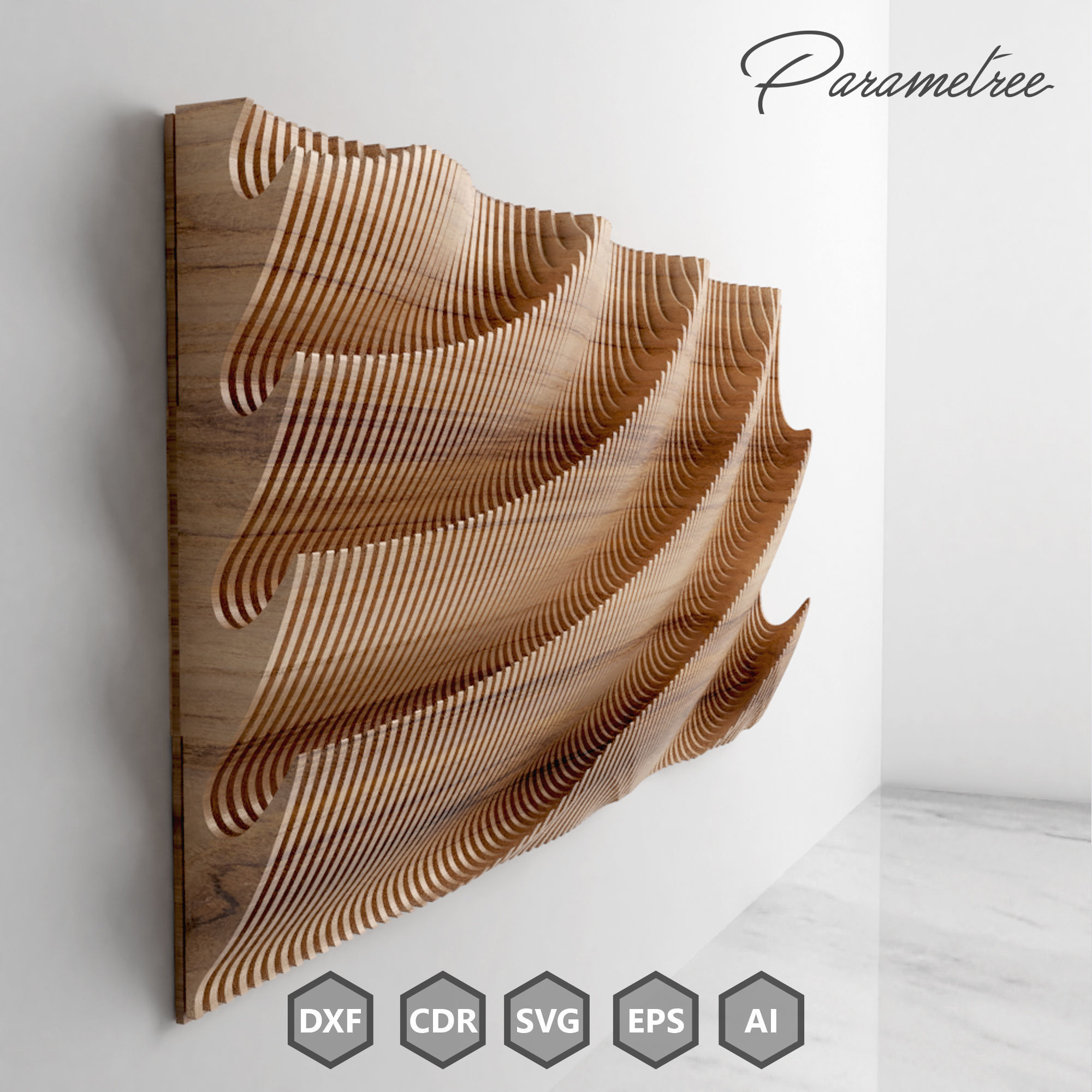 Parametric wall panel SWAY Parametric DXF Files Digital Download 3D model | CGTrader