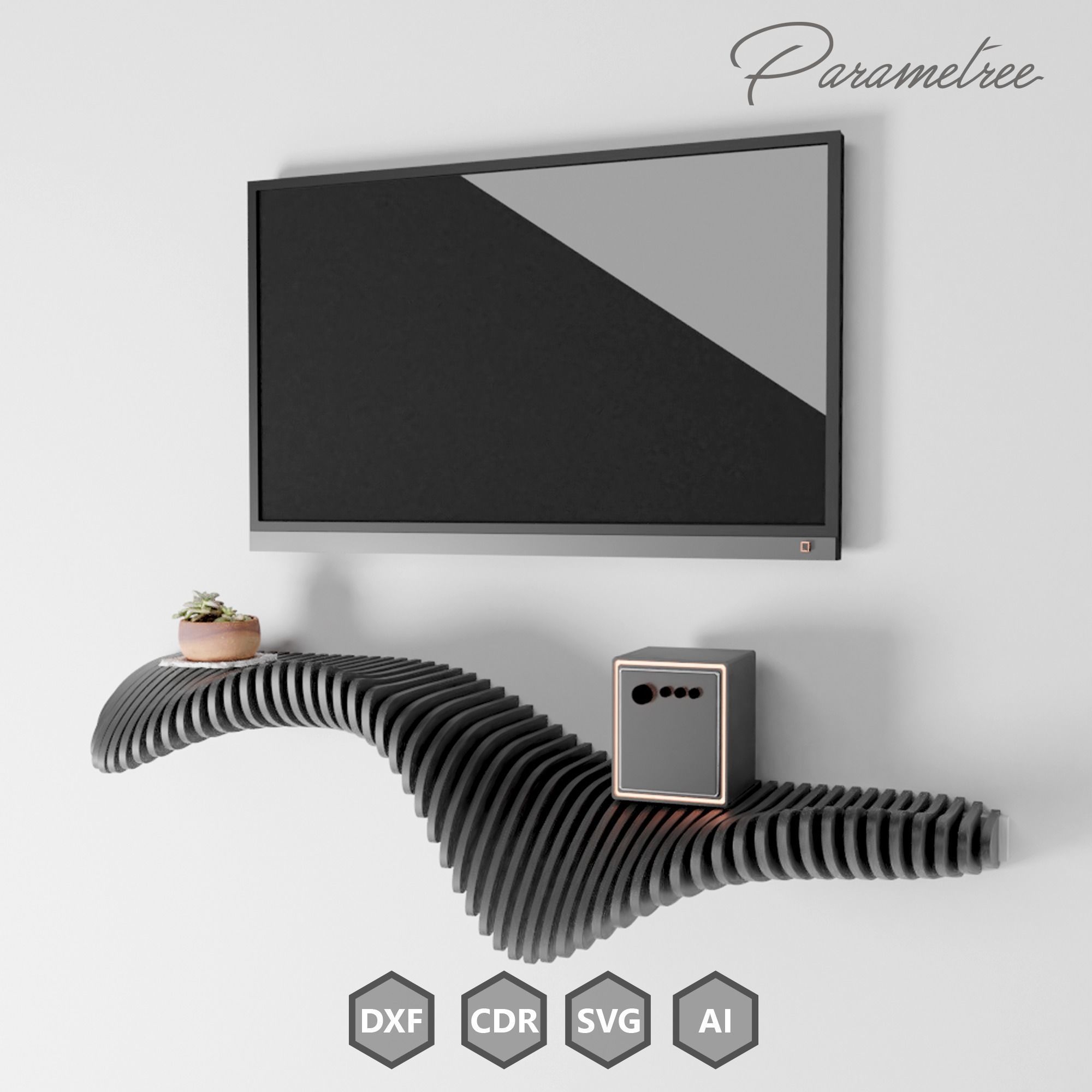 Parametric shelf 1 Design DXF file digital download 3D model | CGTrader