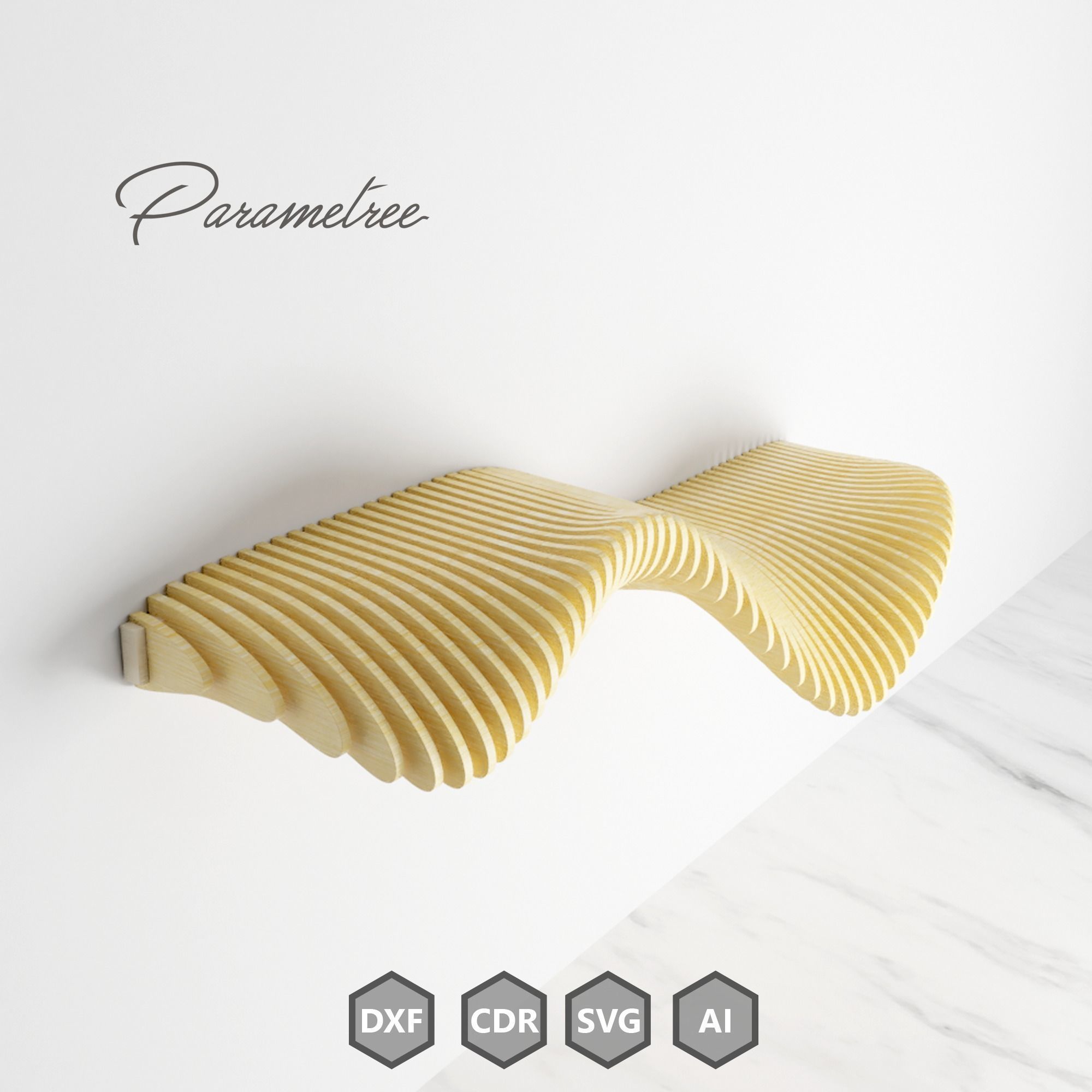Parametric shelf 1 Design DXF file digital download 3D model | CGTrader