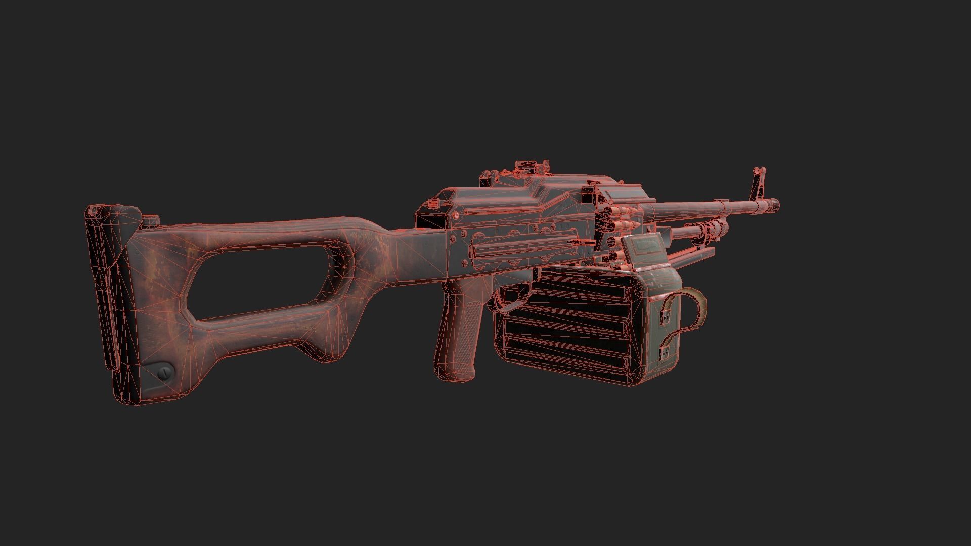 3D model PKM light machine gun VR / AR / low-poly | CGTrader
