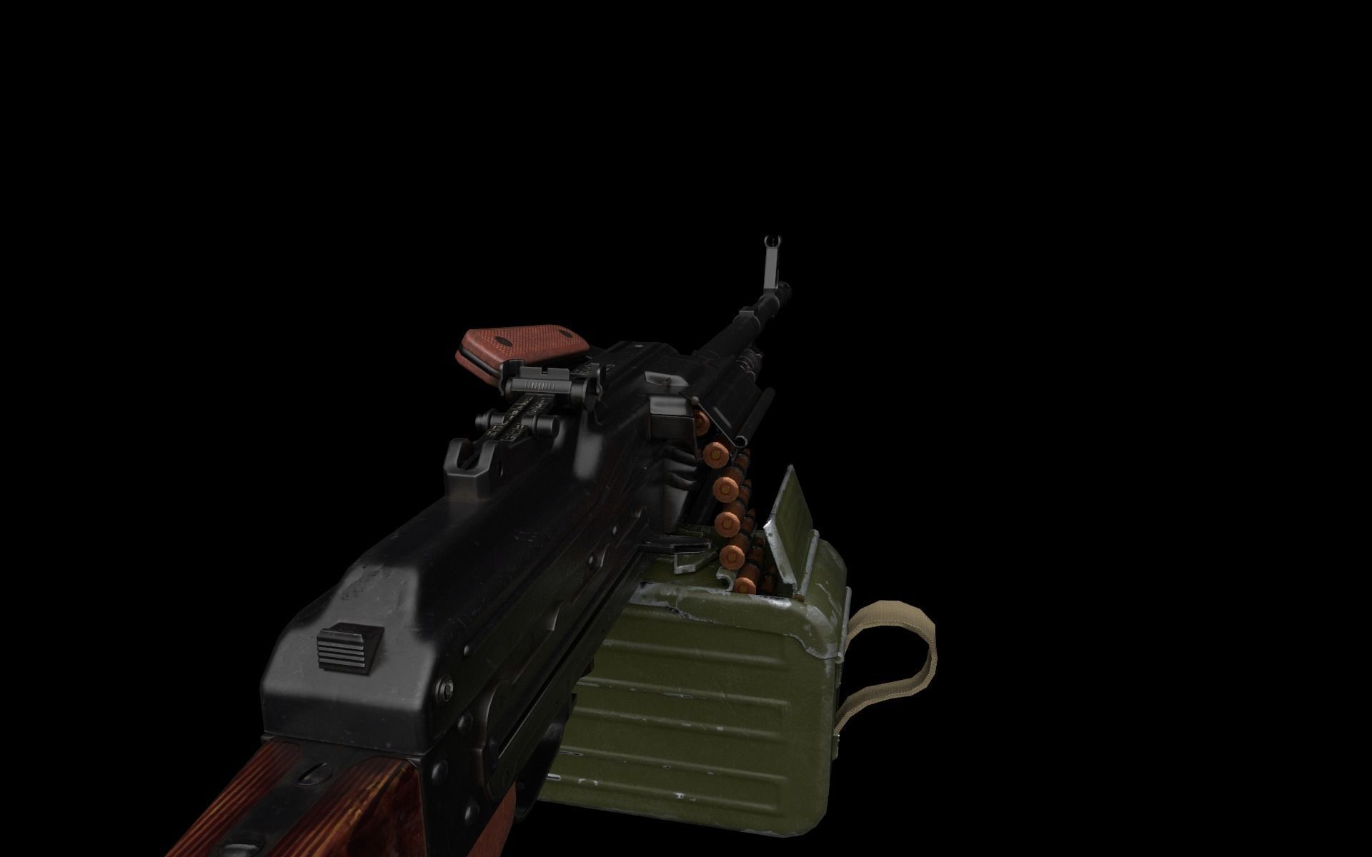 3D model PKM light machine gun VR / AR / low-poly | CGTrader