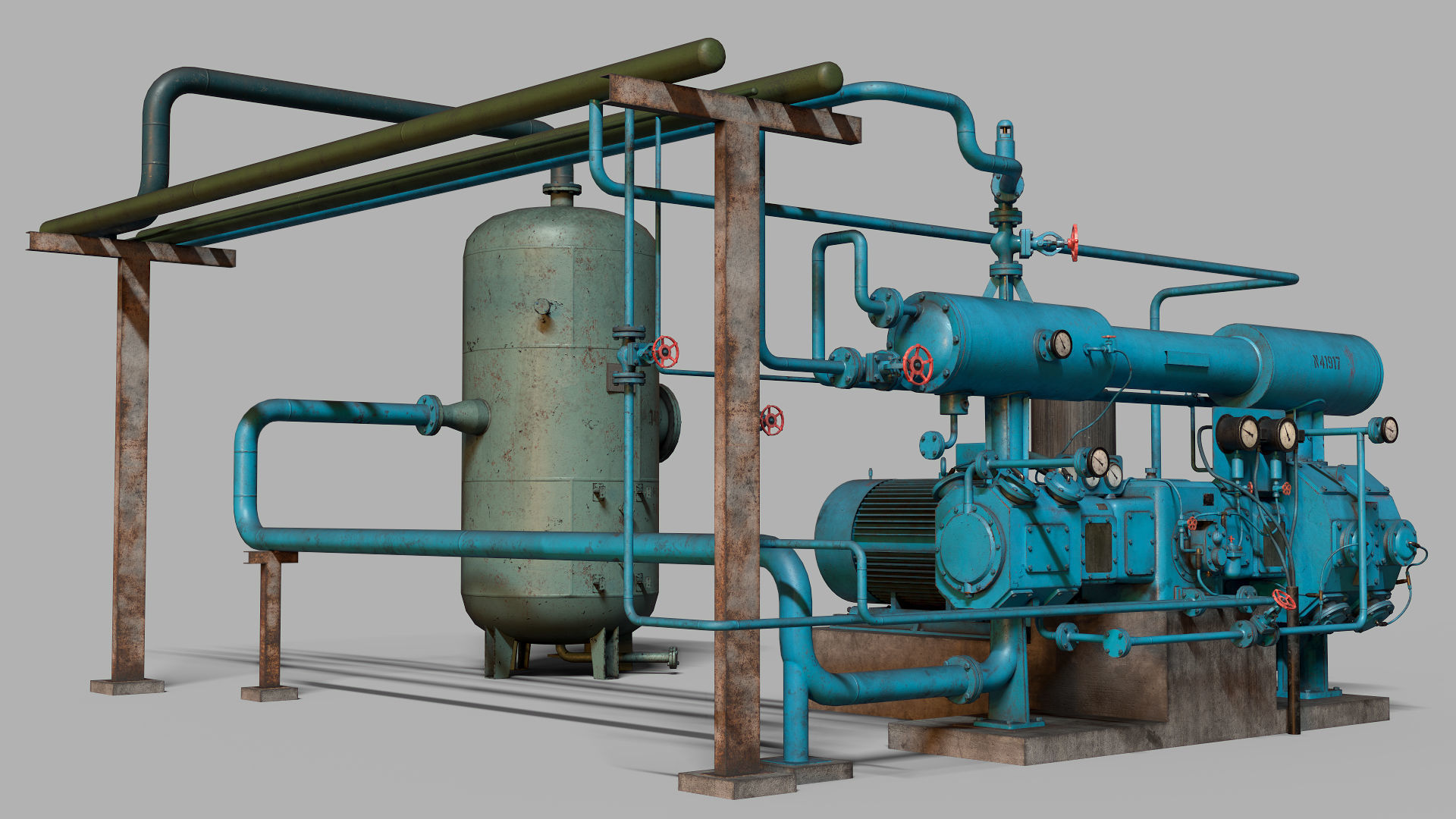 Industrial air compressor 3D model | CGTrader
