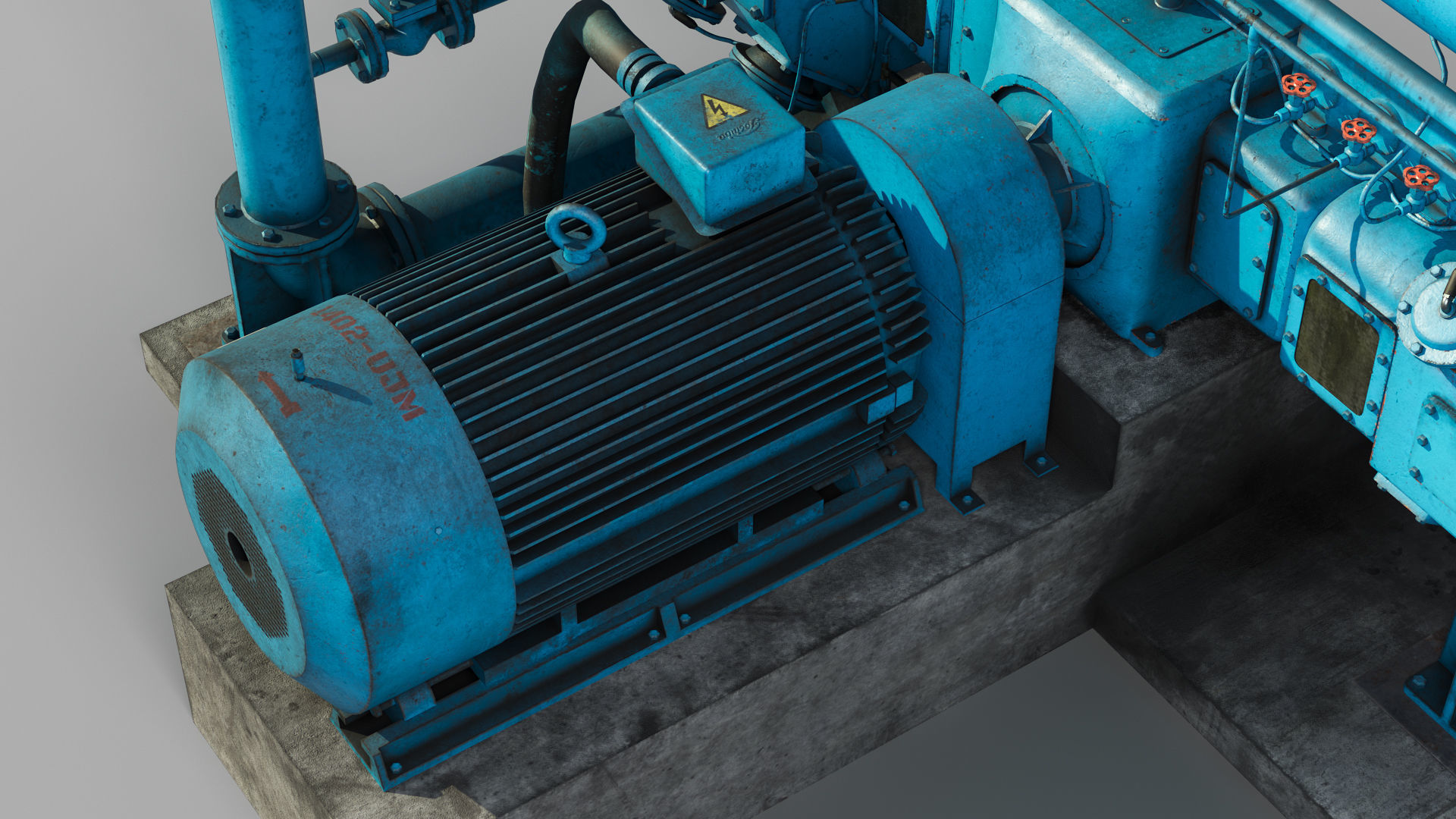 Industrial air compressor 3D model | CGTrader