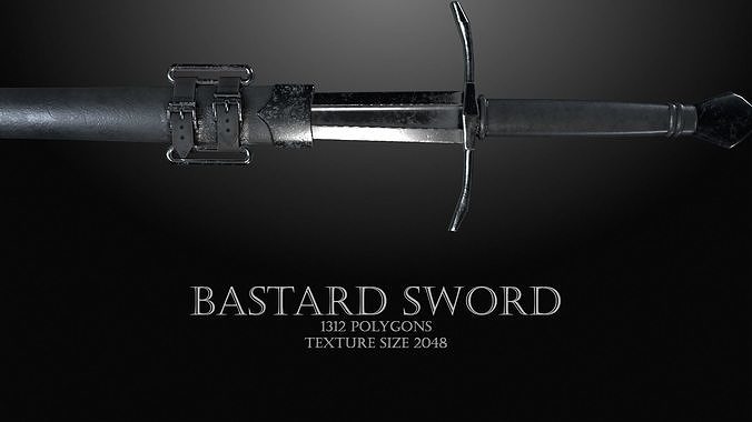 3D model Bastard sword VR / AR / low-poly | CGTrader