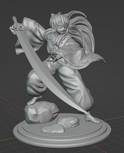 Inuyasha for 3D print 3D model 3D printable | CGTrader