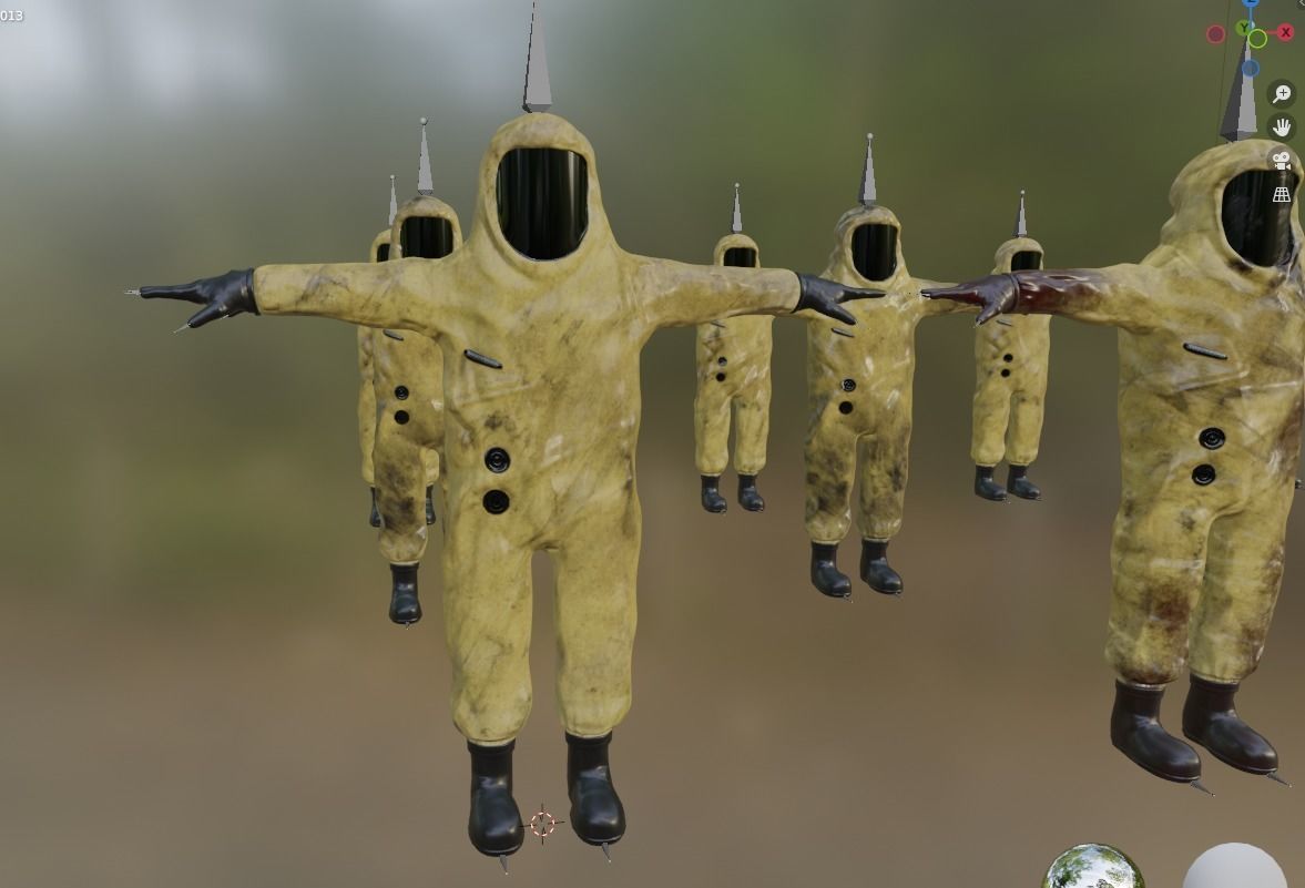 Hazmat Suit Pack- character B free VR / AR / low-poly 3D model animated ...