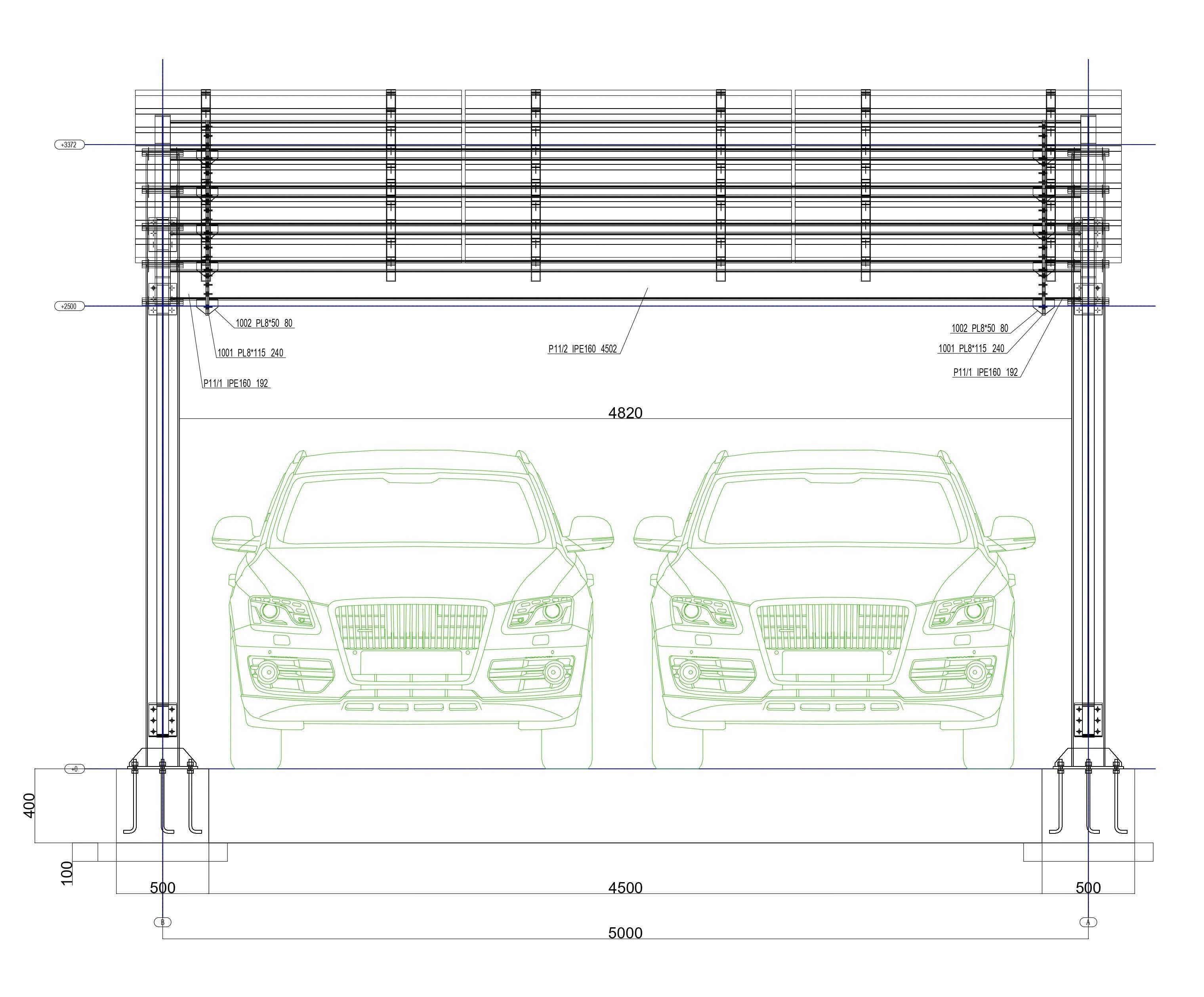 12 kWp Solar Carport Project Type 1 3D model | CGTrader