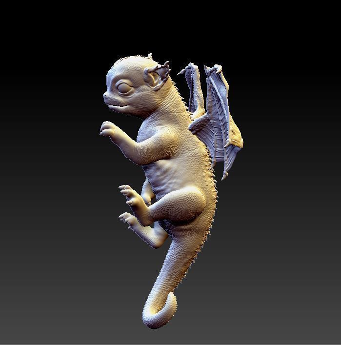 flying baby dragon 3D model 3D printable | CGTrader