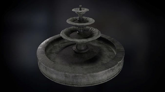 3D model Fountain VR / AR / low-poly | CGTrader