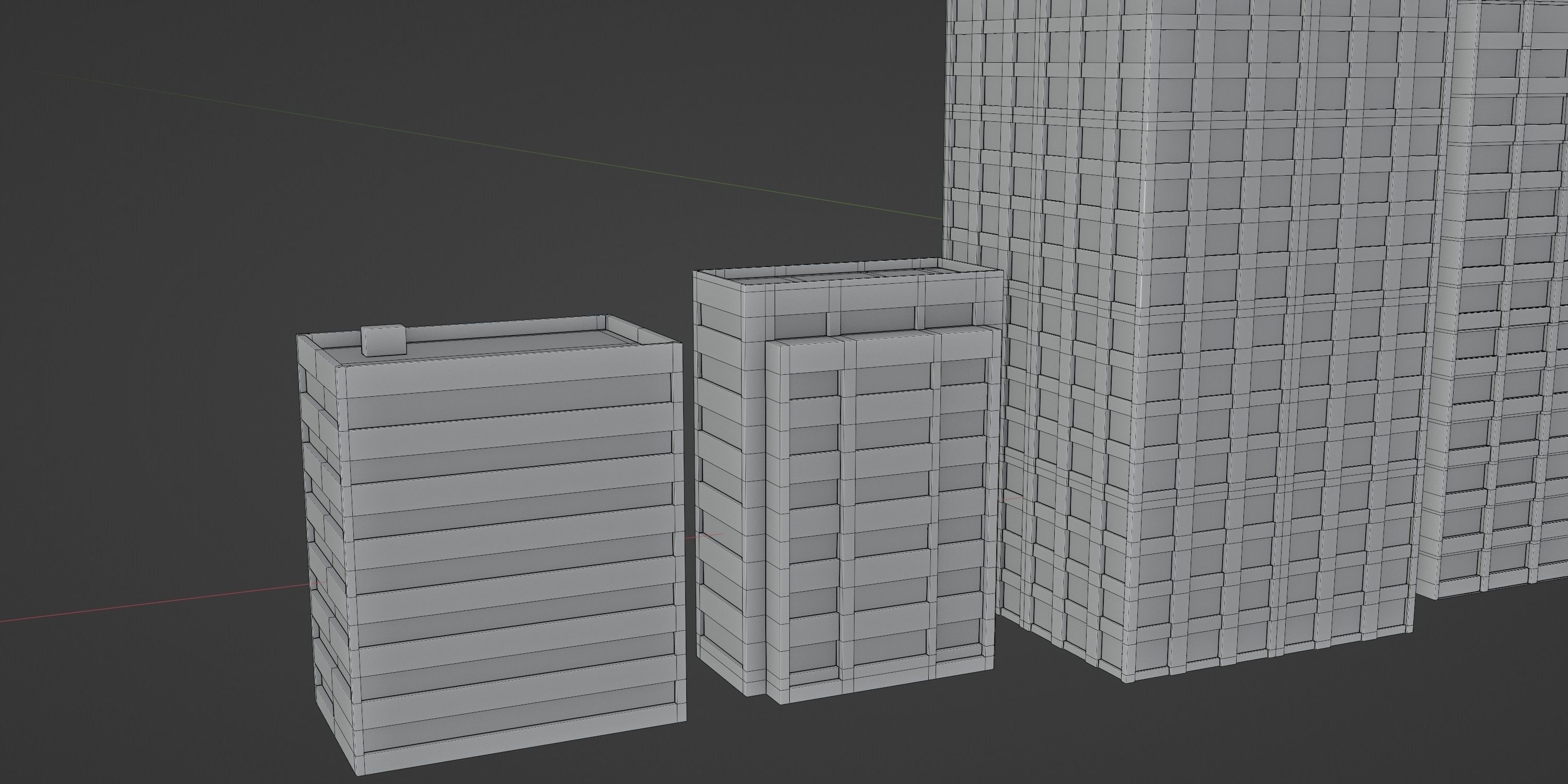 3D model City Pack Low-Poly Building Collection VR / AR / low-poly ...