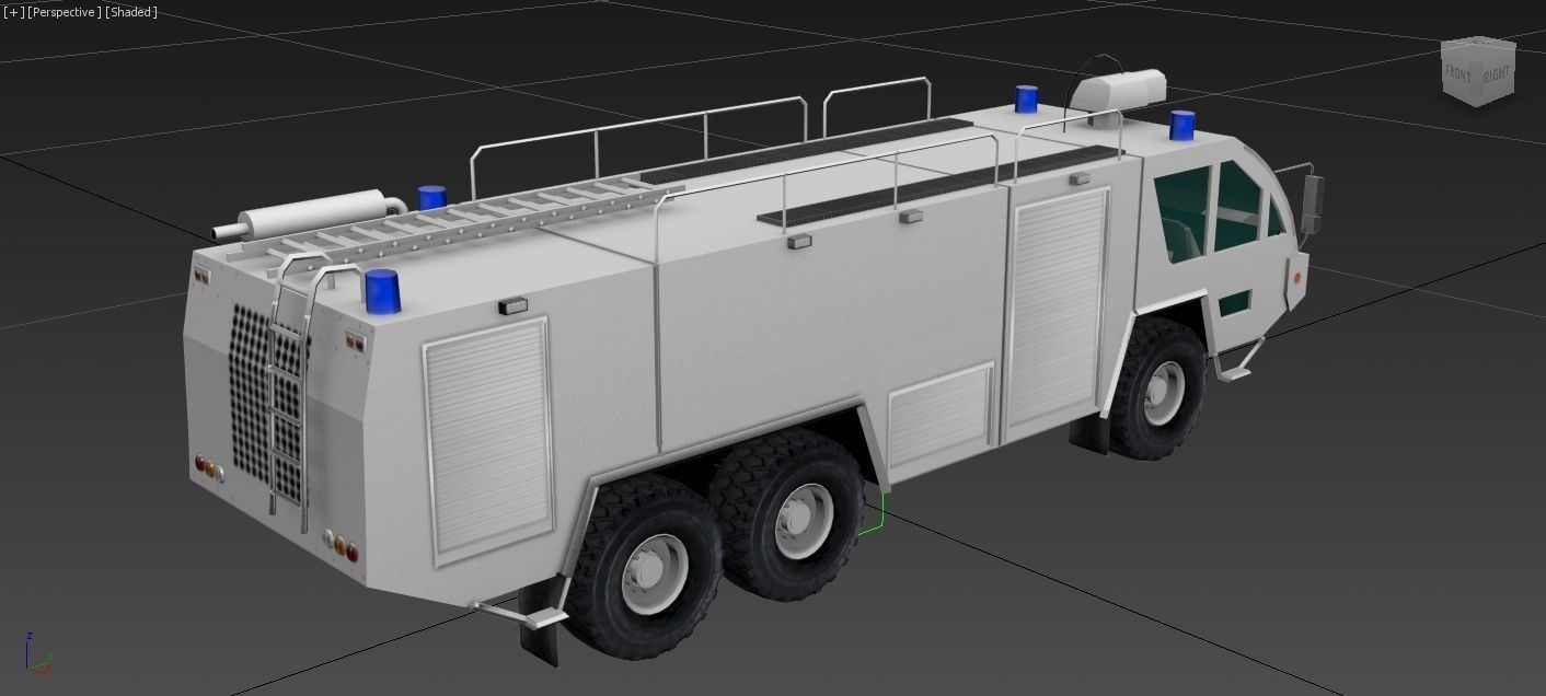 3D model Rosenbauer Panther 6x6 Airport ARFF Lowpoly Blank VR / AR ...