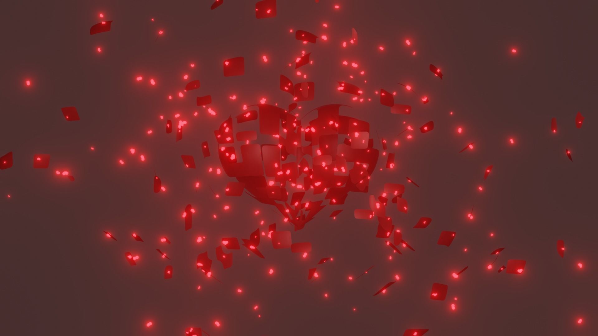 3D model Hearts Set 2 - Animated Particle System Included VR / AR / low ...