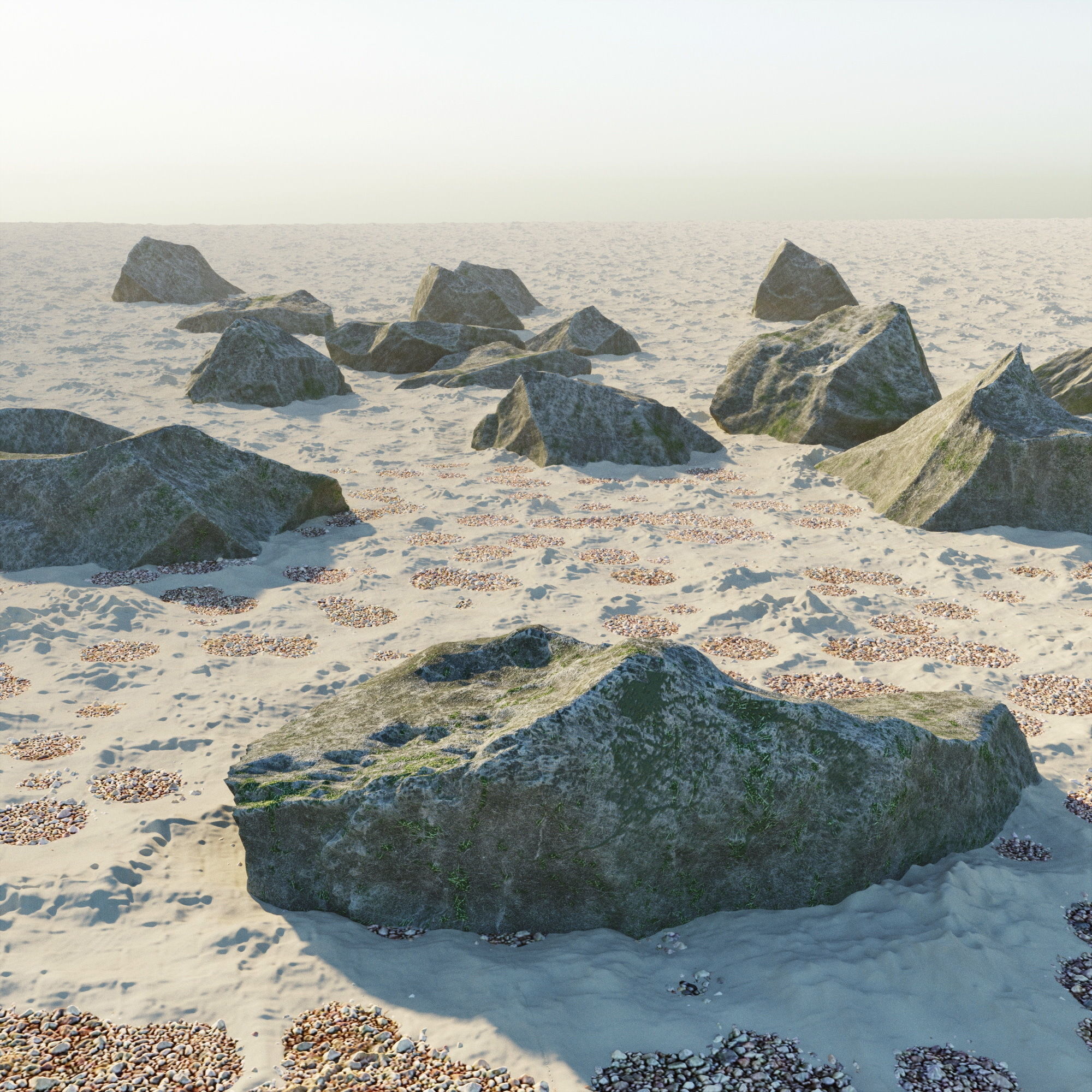 Rock and Sand 3D model | CGTrader