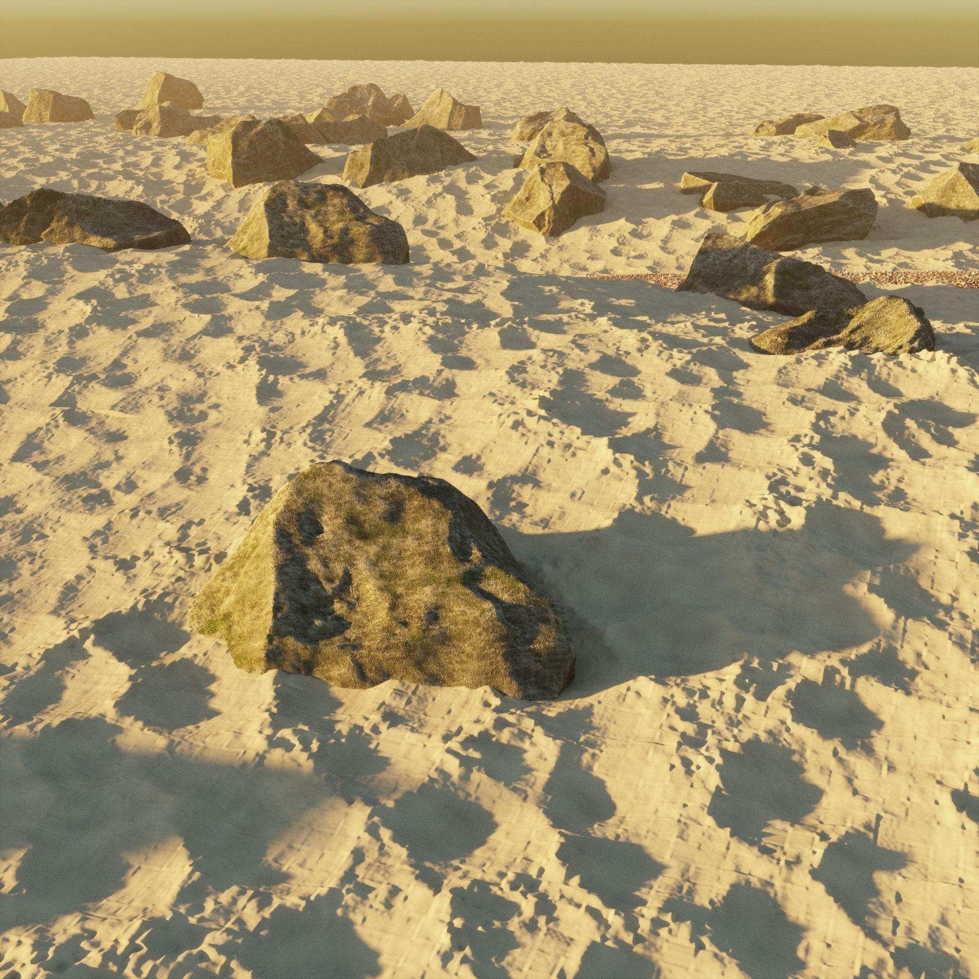 Rock and Sand 3D model | CGTrader