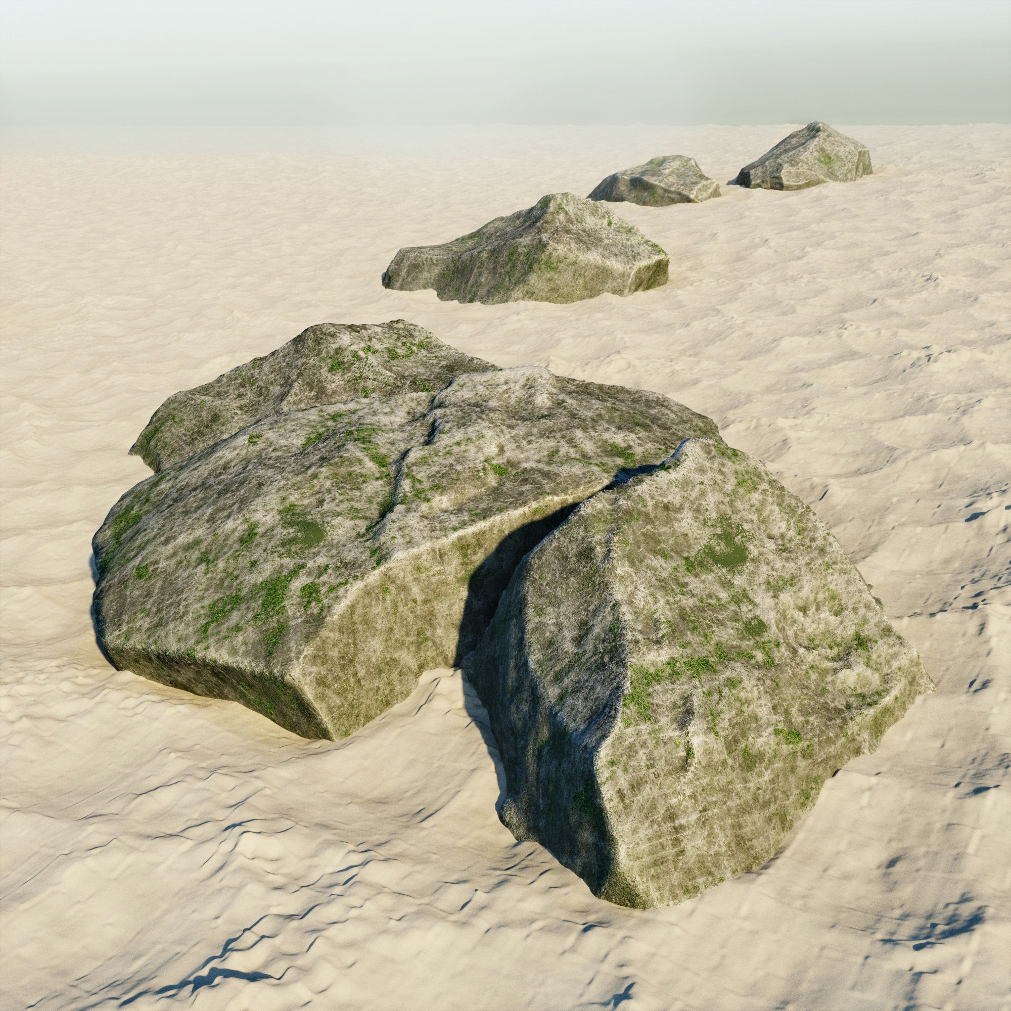 Rock and Sand 3D model | CGTrader