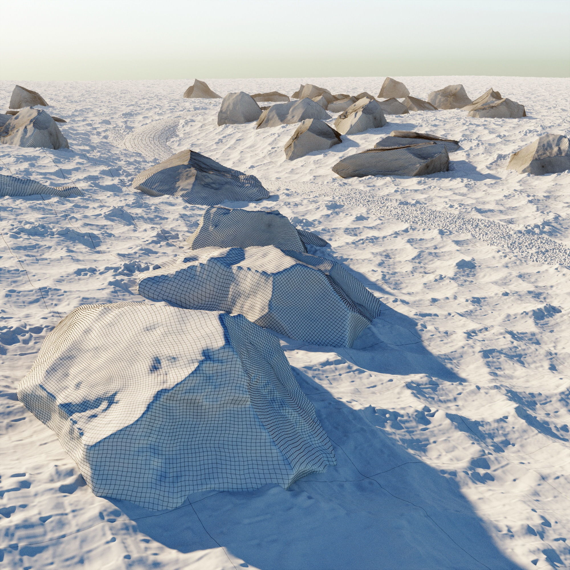 Rock and Sand 3D model | CGTrader