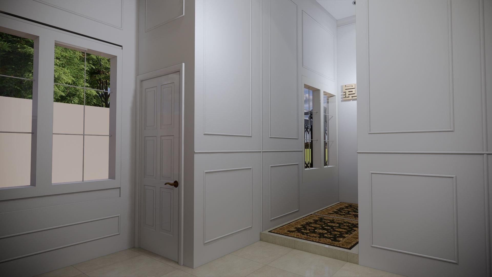 3D model 2 Floor Luxury House Design Full Interior VR / AR / low-poly ...